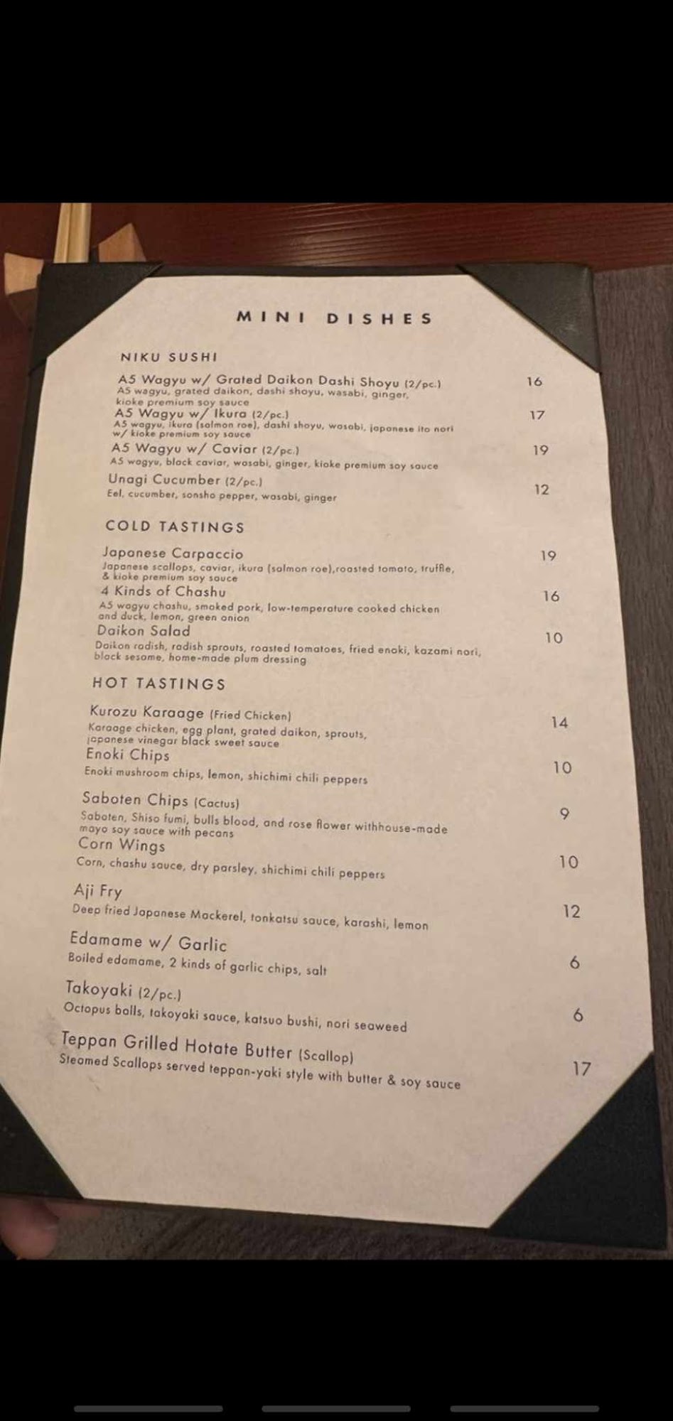 Menu for Mensho Ramen, Mesa, AZ - Restaurantji