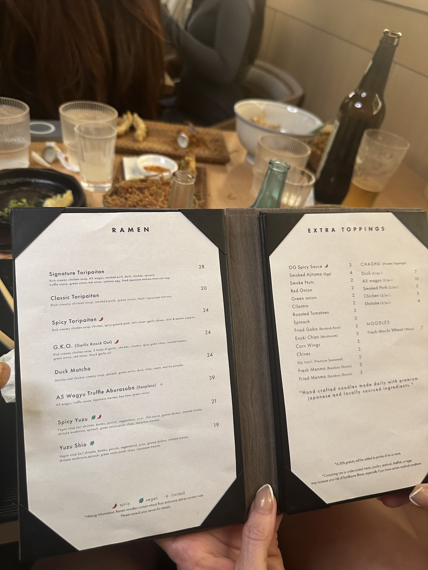 Menu for Mensho Ramen, Mesa, AZ - Restaurantji