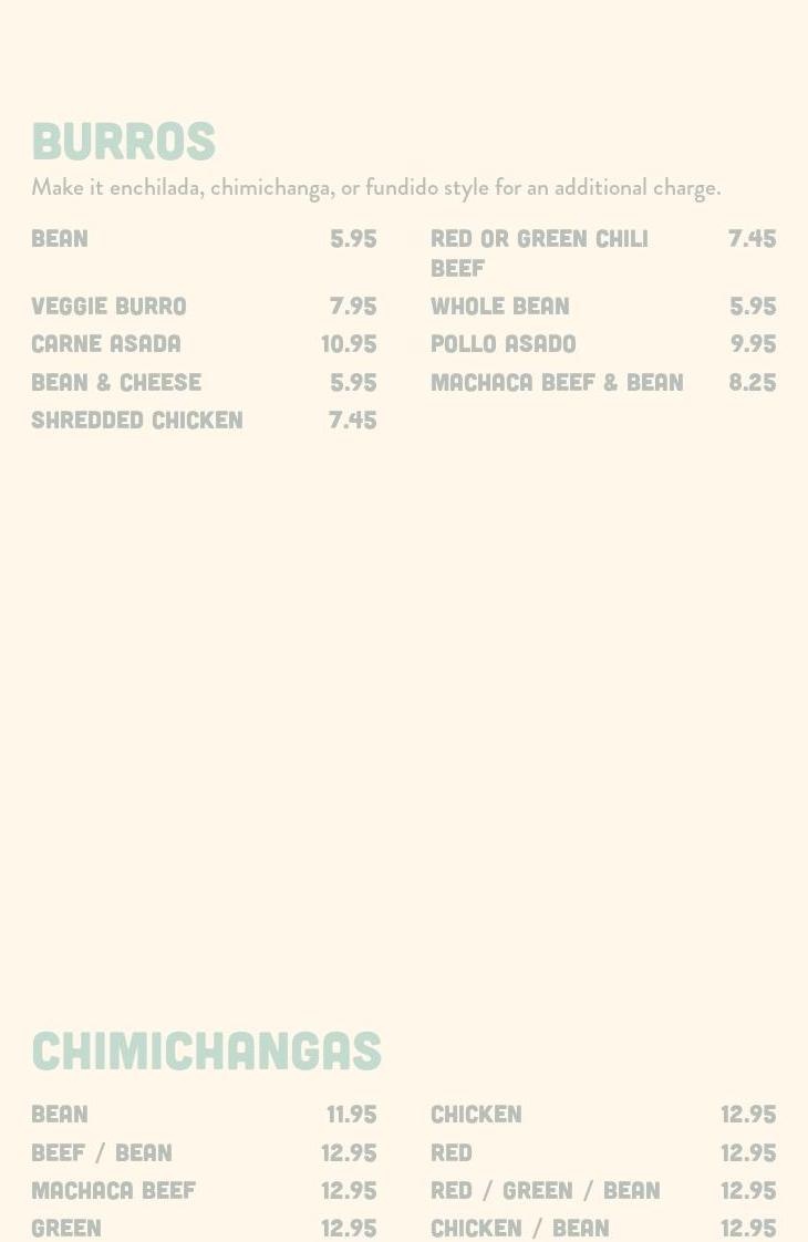 Menu for Someburros, Phoenix, AZ - Restaurantji