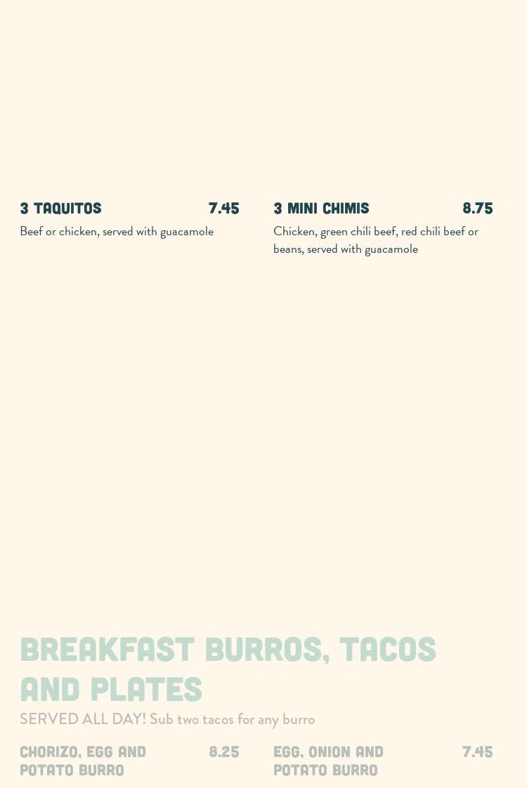 Menu for Someburros, Phoenix, AZ - Restaurantji
