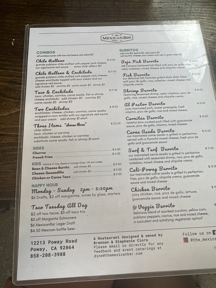 MexicanBar, Poway - Menu, Reviews (57), Photos (11) - Restaurantji