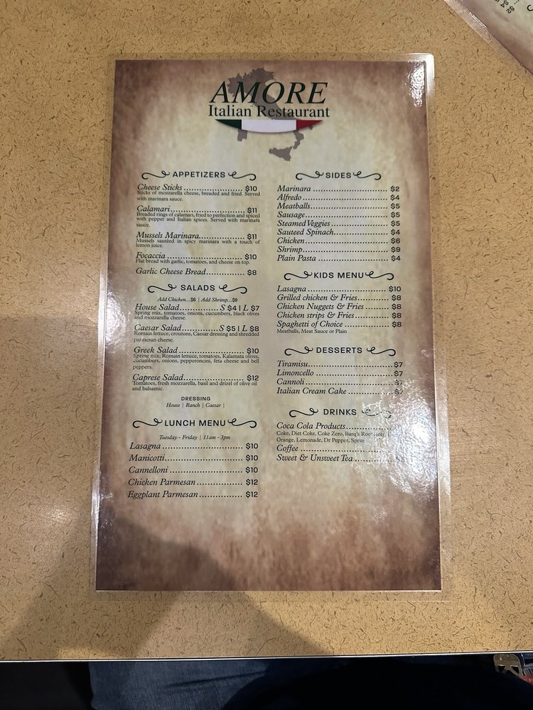 Amore Italian Restaurant, Great Bend - Menu, Reviews (35), Photos (14 ...