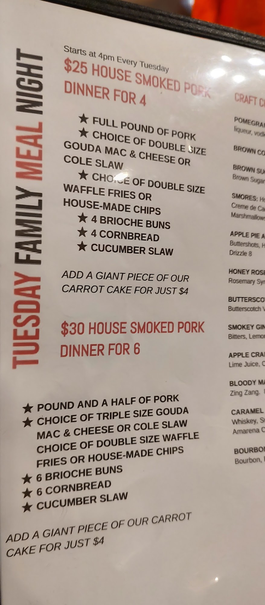 Menu for Hop Hog Backyard Brewpub, Greenville, MI - Restaurantji