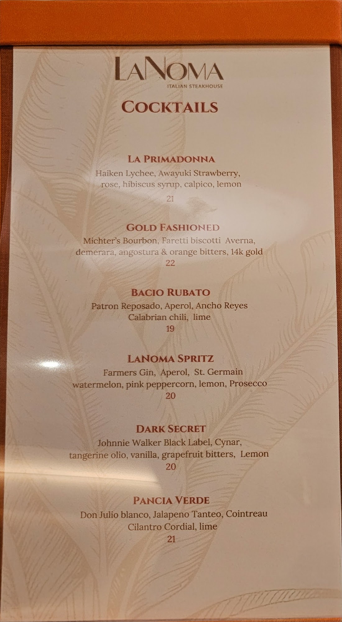 Menu for LaNoma Italian Steakhouse, Fort Lee, NJ - Restaurantji