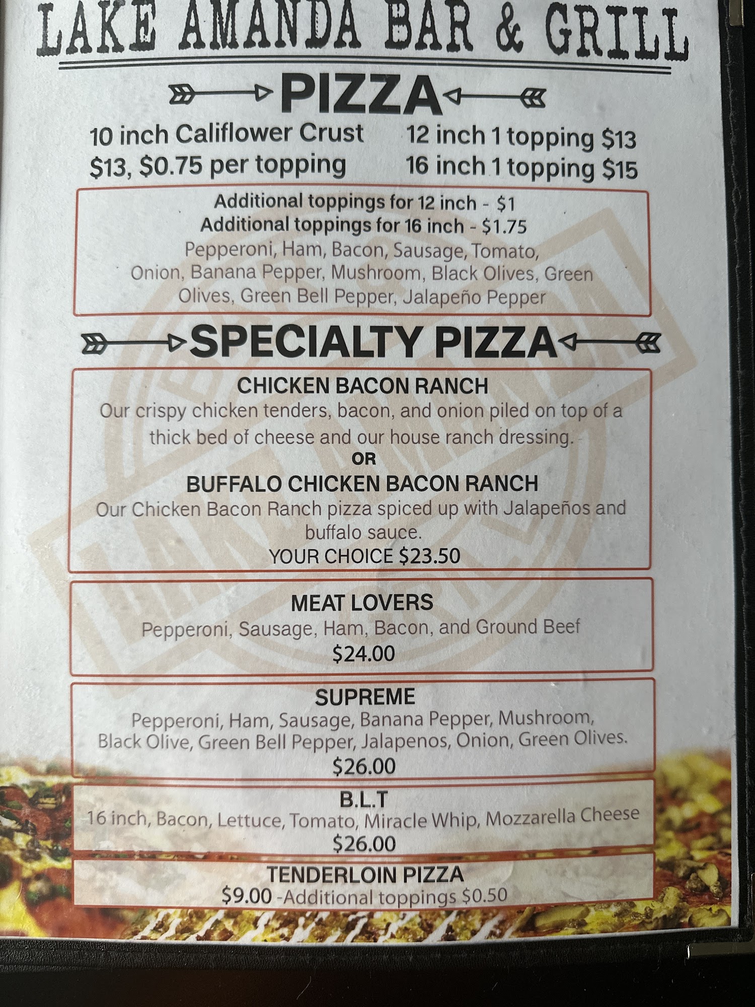 Lake Amanda, Wapakoneta - Menu, Reviews (47), Photos (29) - Restaurantji