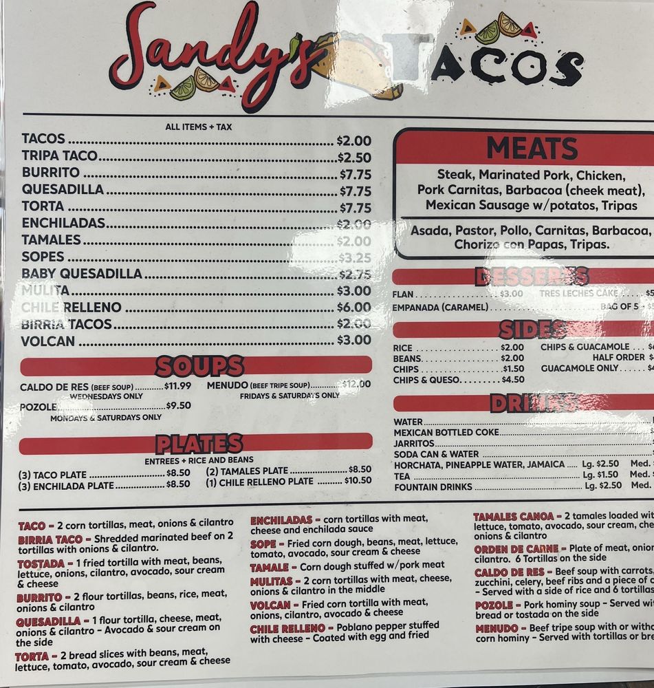 Sandy's Tacos, Enid - Menu, Reviews (99), Photos (21) - Restaurantji