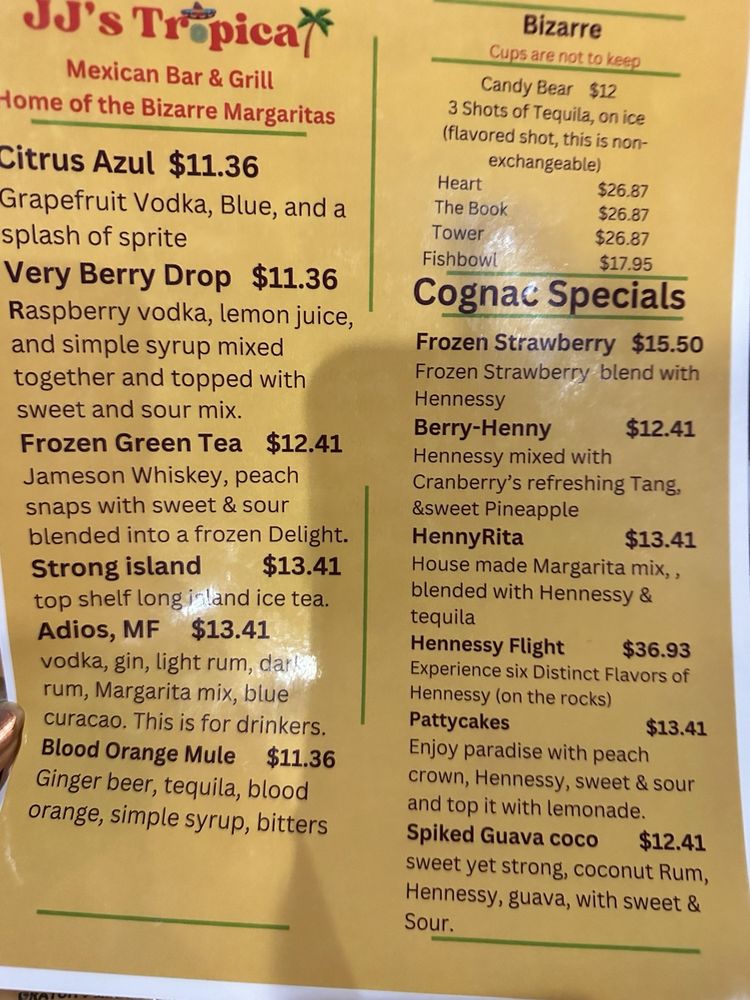 JJ’s Tropical Mexican Bar and Grill, Memphis - Menu, Reviews (35 ...