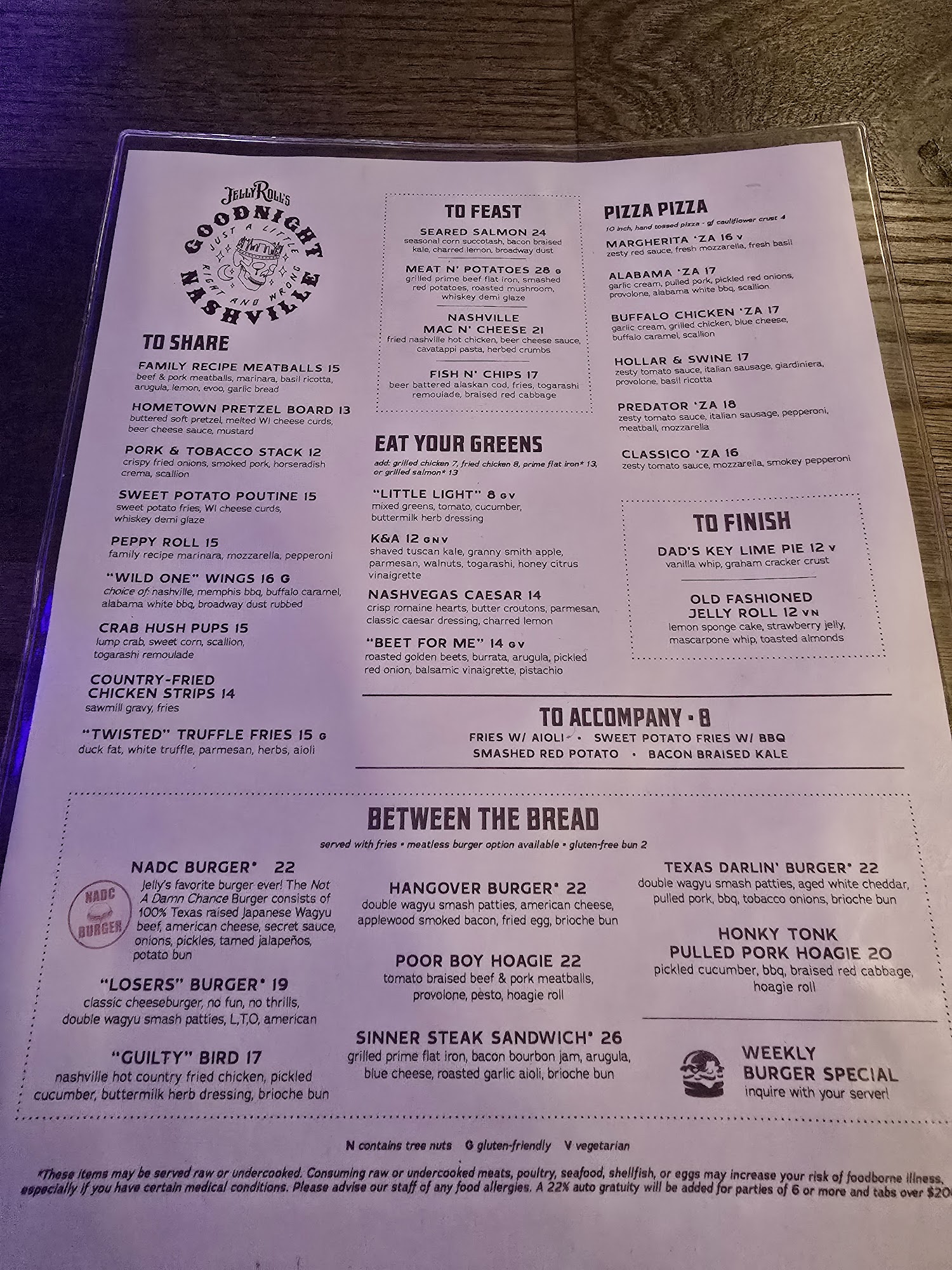 Jelly Roll's Goodnight Nashville, Nashville - Menu, Reviews (176 ...
