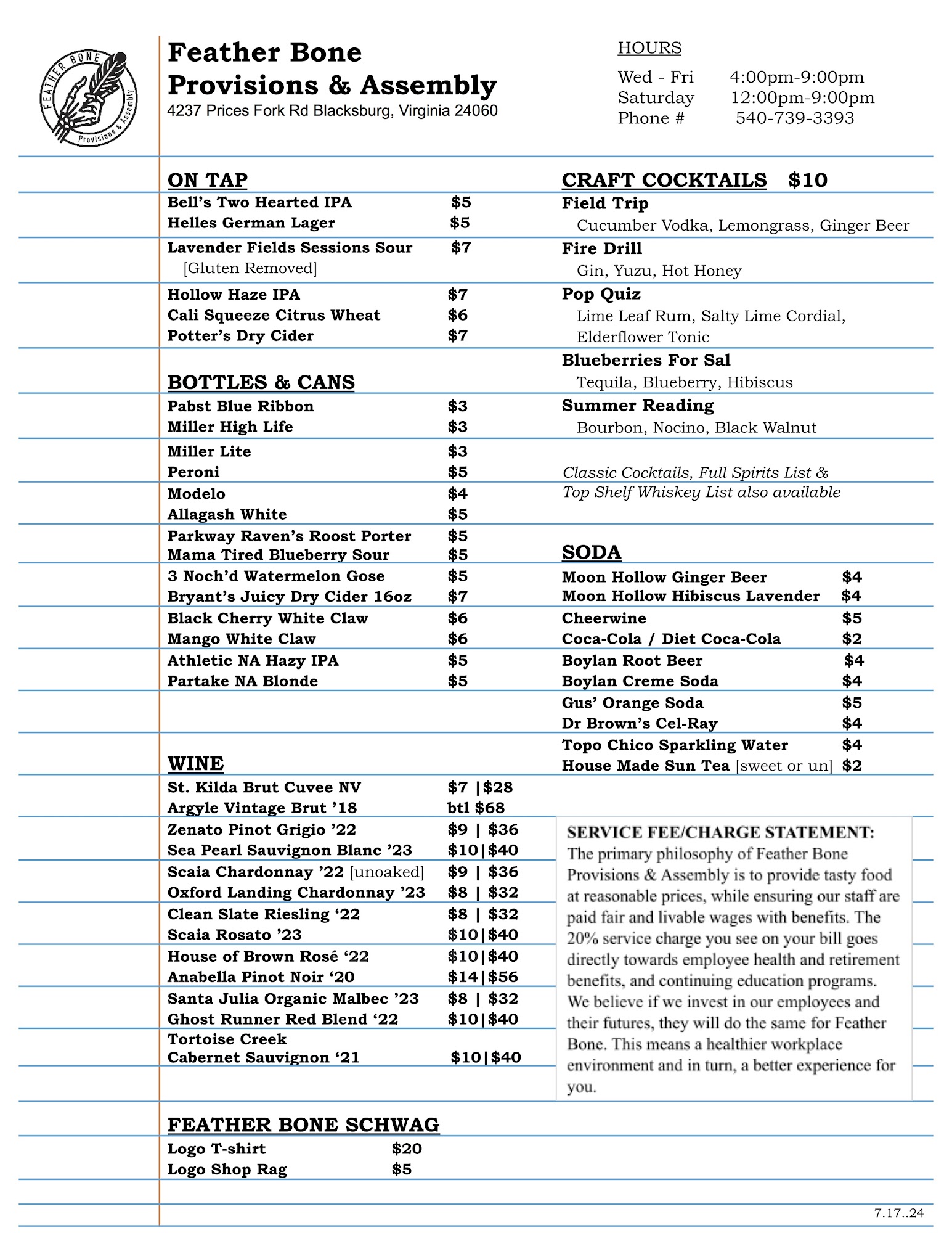 Feather Bone Provisions & Assembly, Blacksburg - Menu, Reviews (53), Photos (14) - Restaurantji