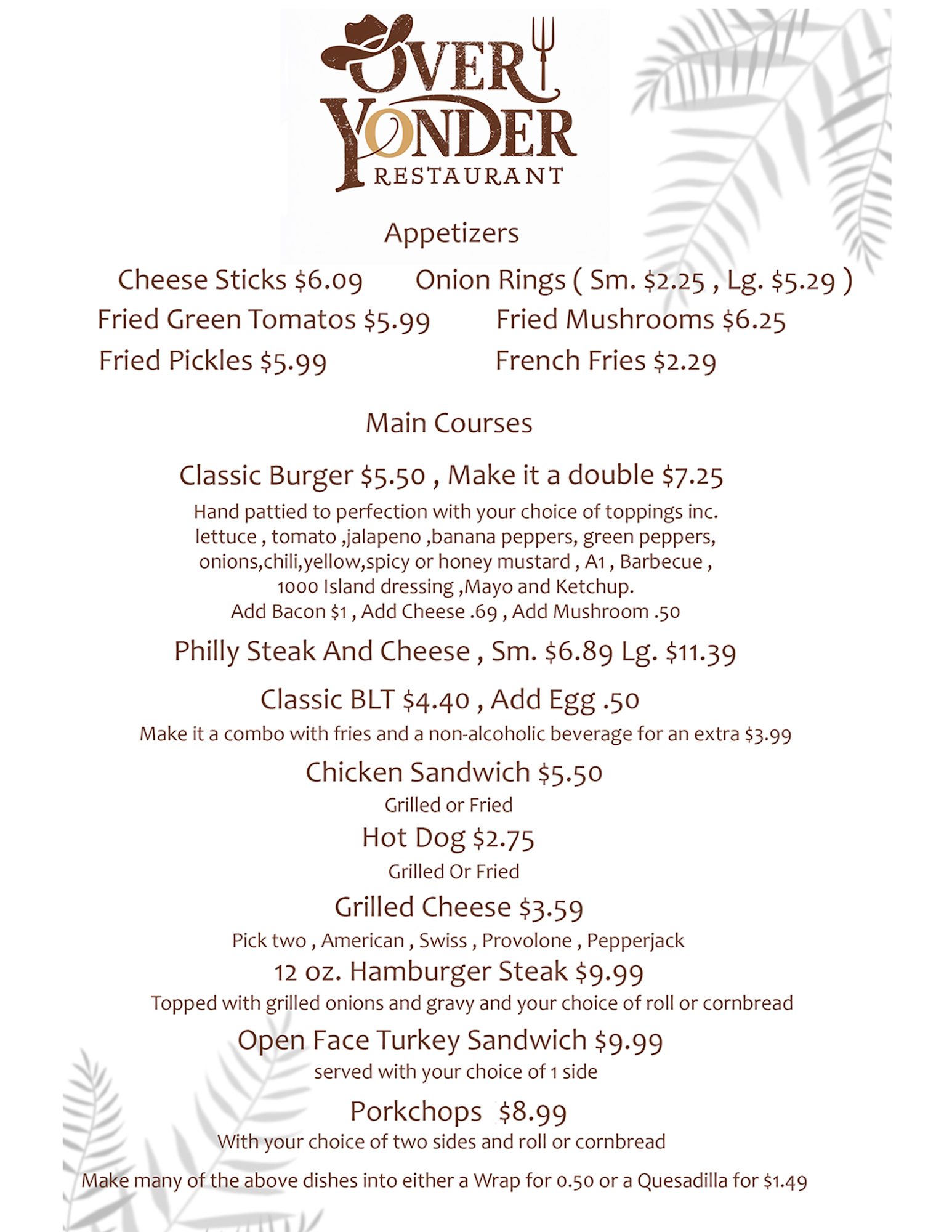 Over Yonder Restaurant & Buffet, Pulaski - Menu, Reviews (25), Photos ...