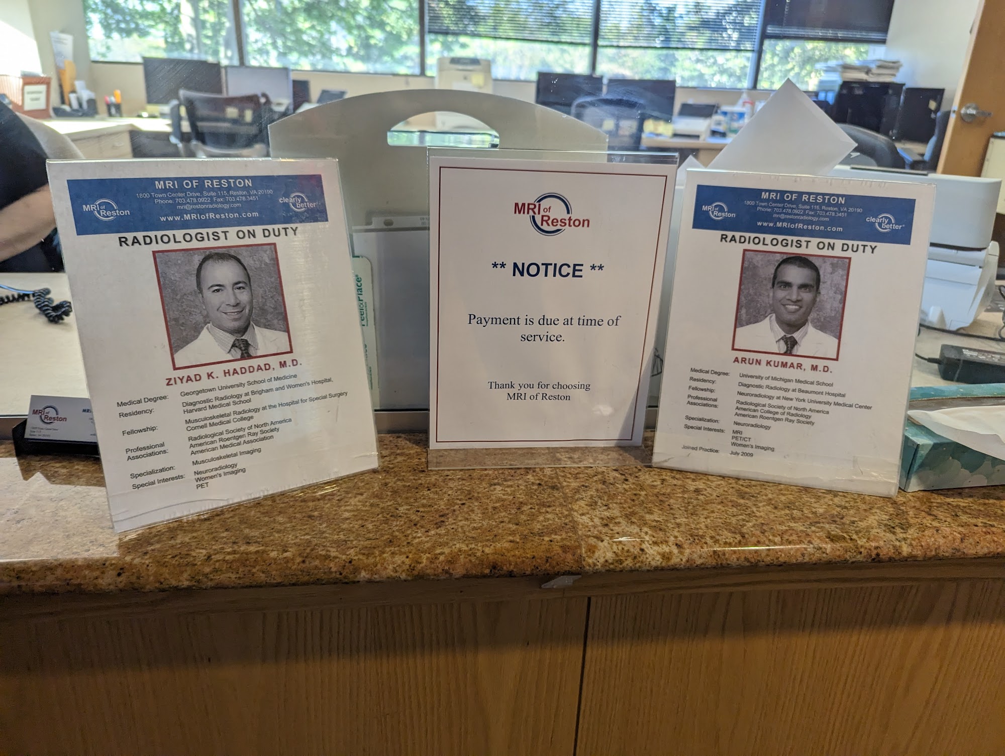 MRI OF RESTON - RESTON RADIOLOGY - Reston VA - Hours, Directions ...