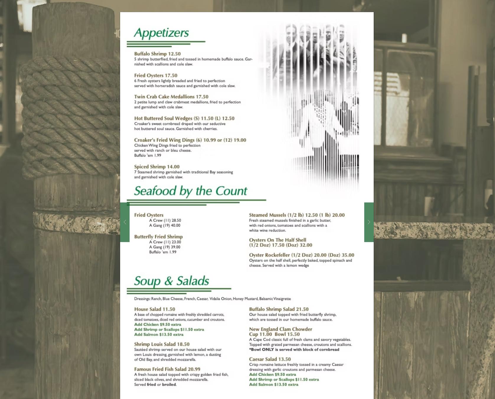 Menu for Croaker's Spot Richmond, Richmond, VA - Restaurantji