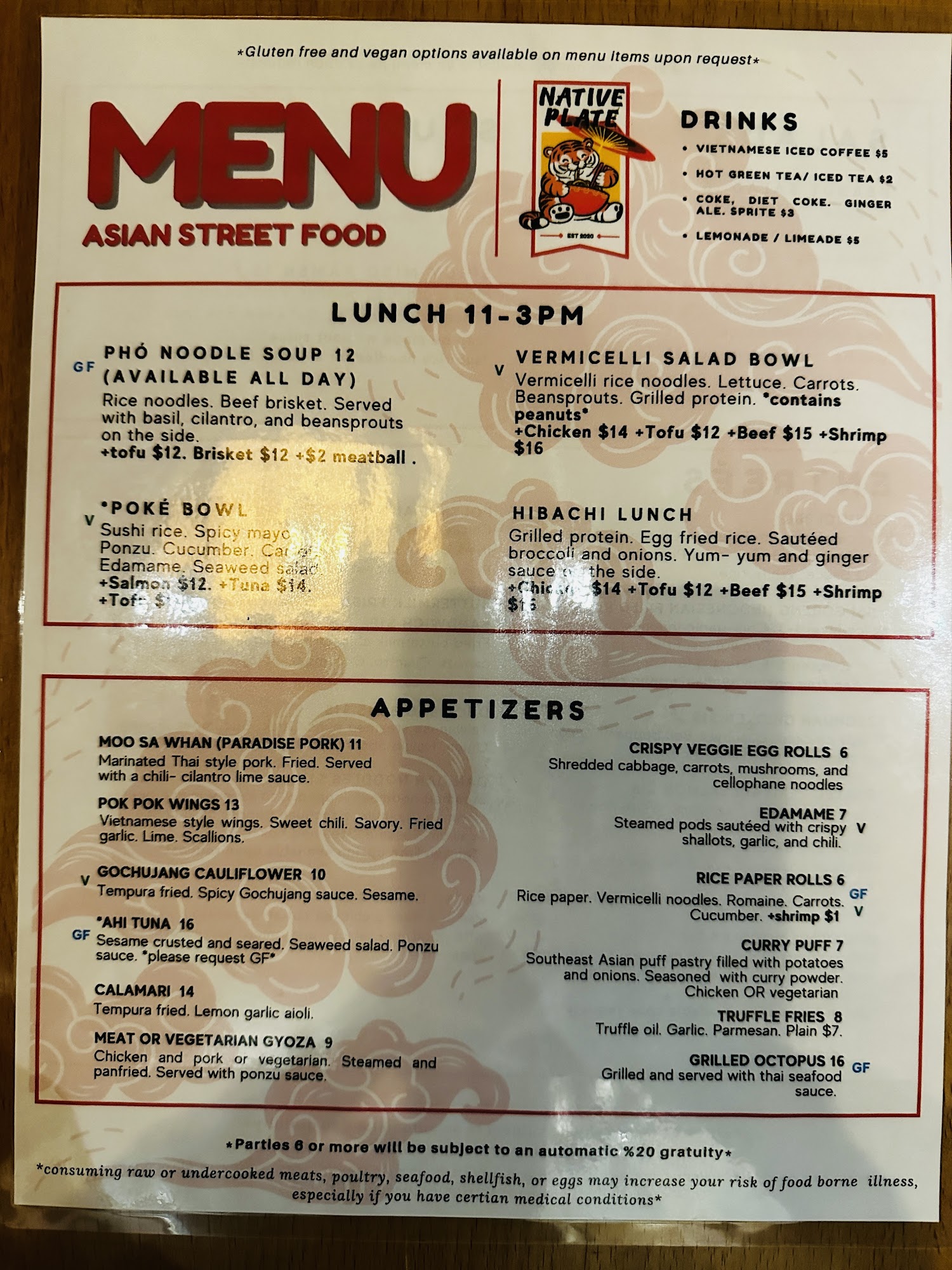 Menu for Native Plate, Richmond, VA - Restaurantji