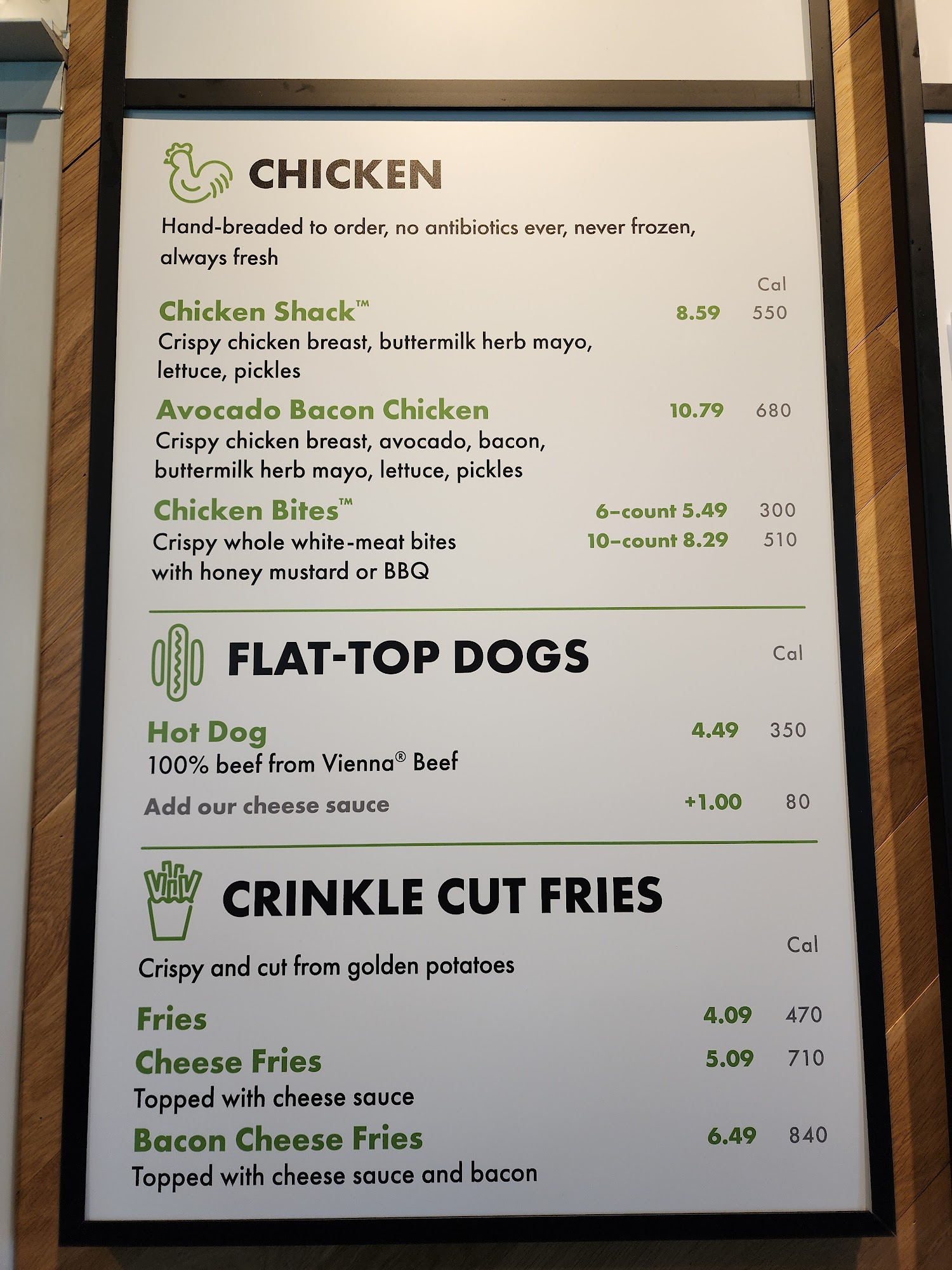 Menu for Shake Shack, Seattle, WA - Restaurantji