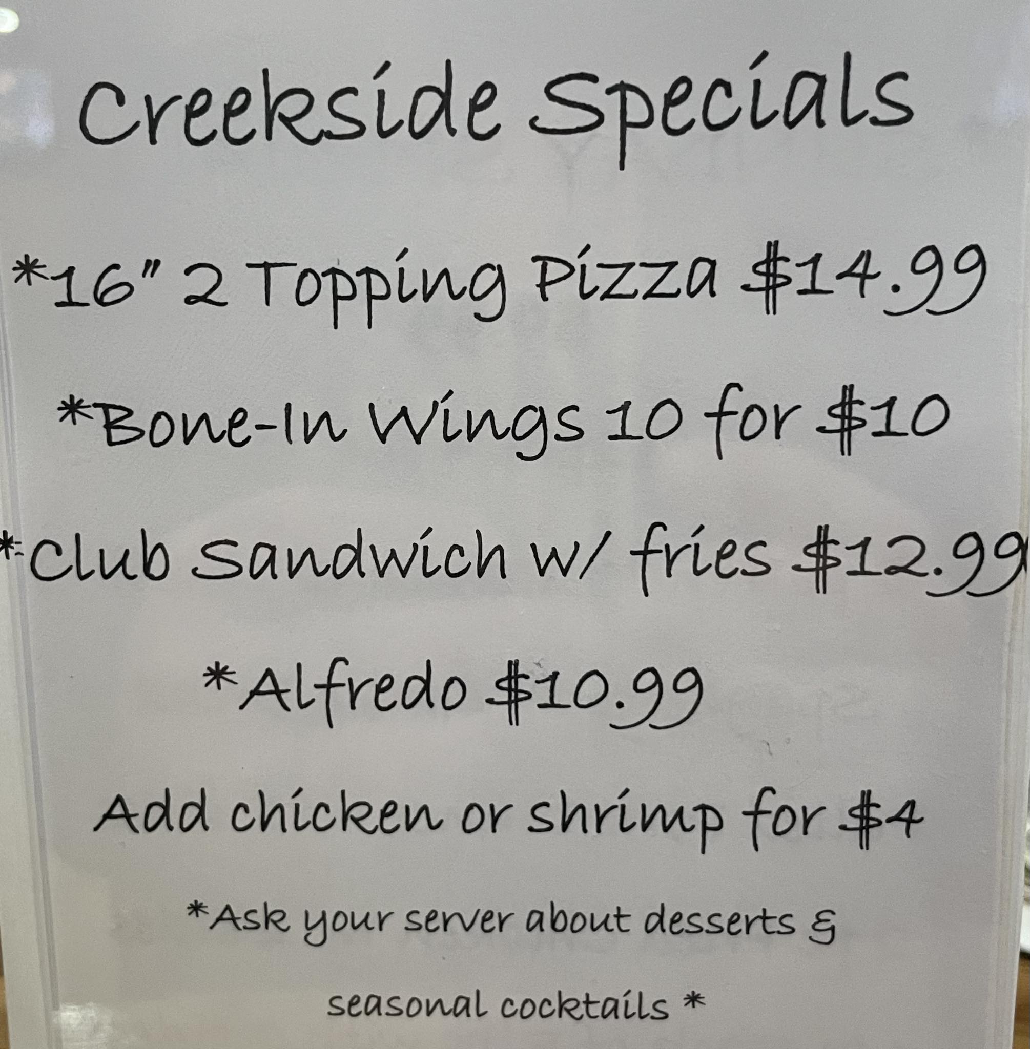 Creekside Restaurant, Lavalette - Menu, Reviews (33), Photos (33 ...